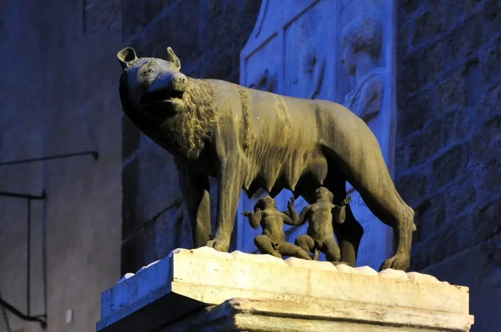 La leggenda di Romolo e Remo nella fondazione di Roma